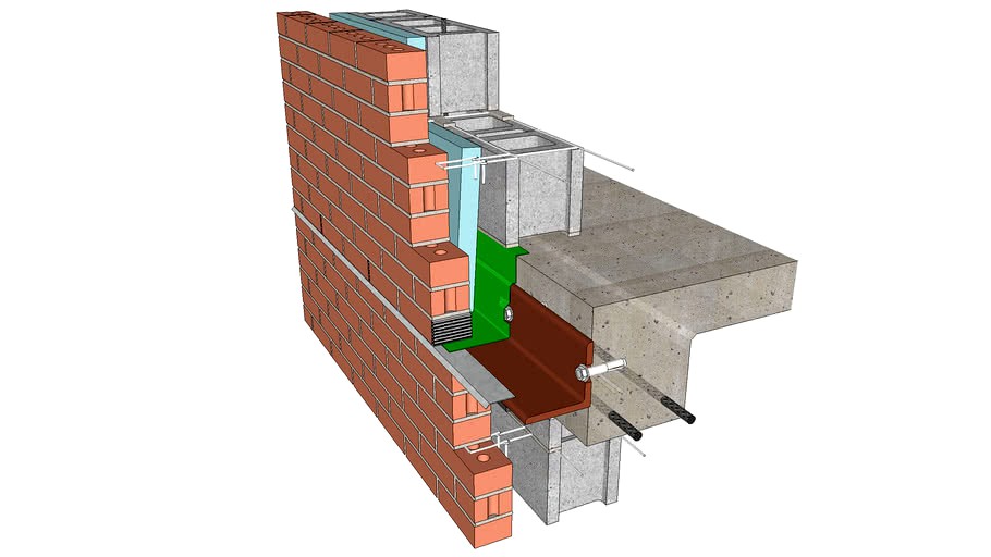01.502 Brick & Block Cavity Wall Relieving Angle 2 3d model