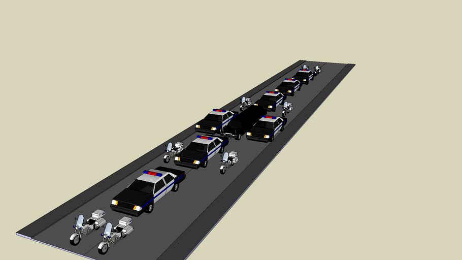 Presidential Motorcade 2 3d model