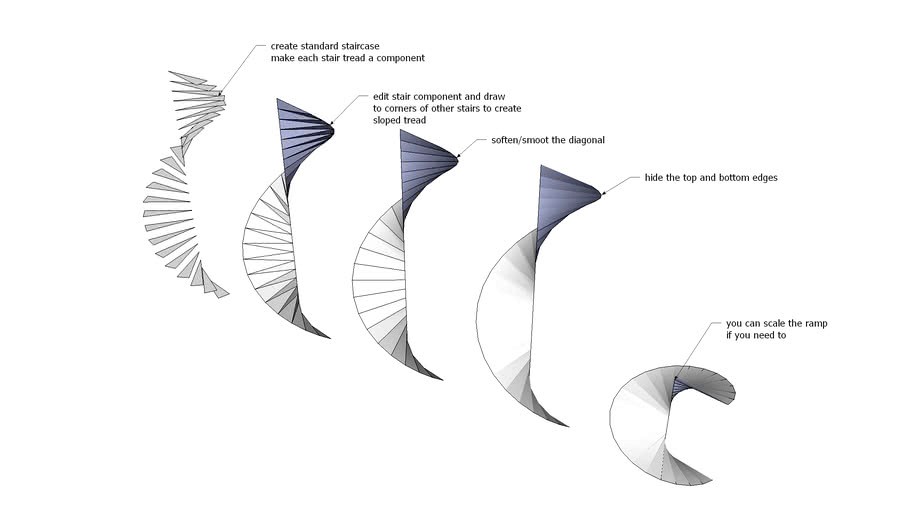Spiral Ramp Tutorial 3d model