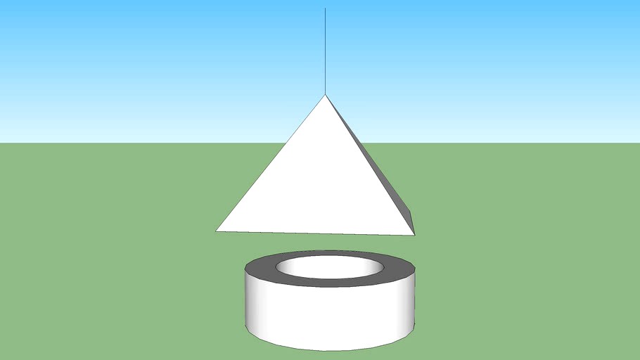 Caja circular con techo 3d model