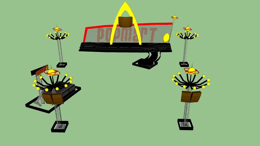 U2 Popmart Stage 3d model