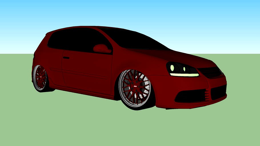 Vw Golf R32 3d model