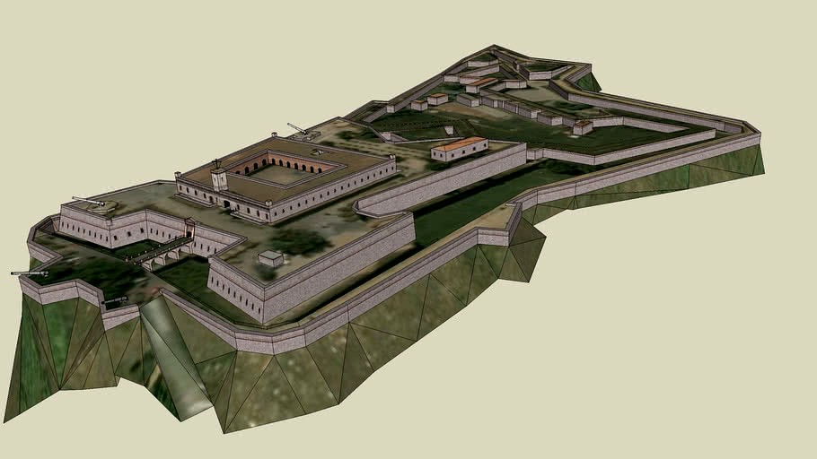Castell de Montjuic 3d model