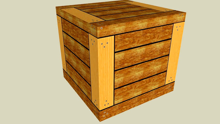Texture Wooden Box 3d model