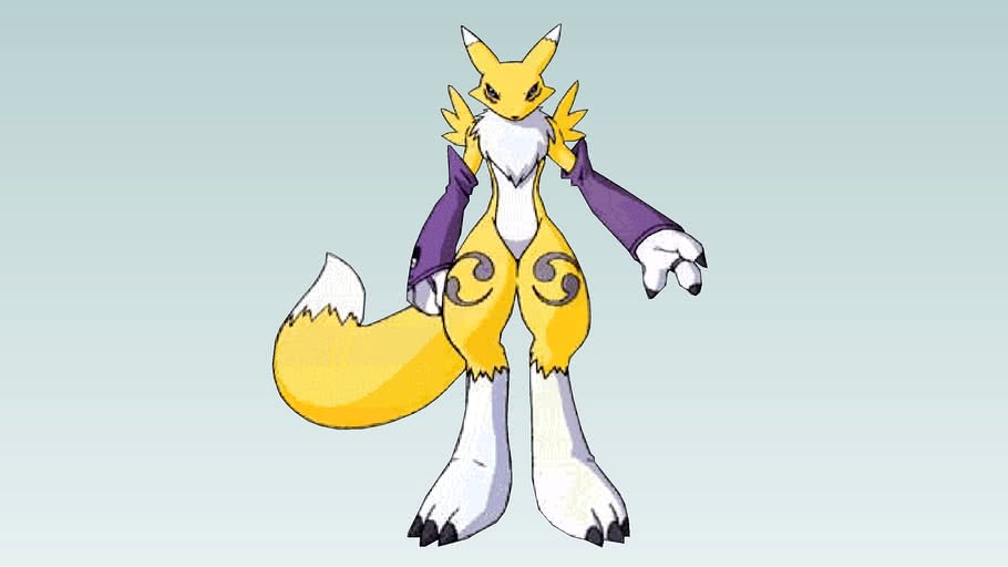 Renamon 2D 3d model