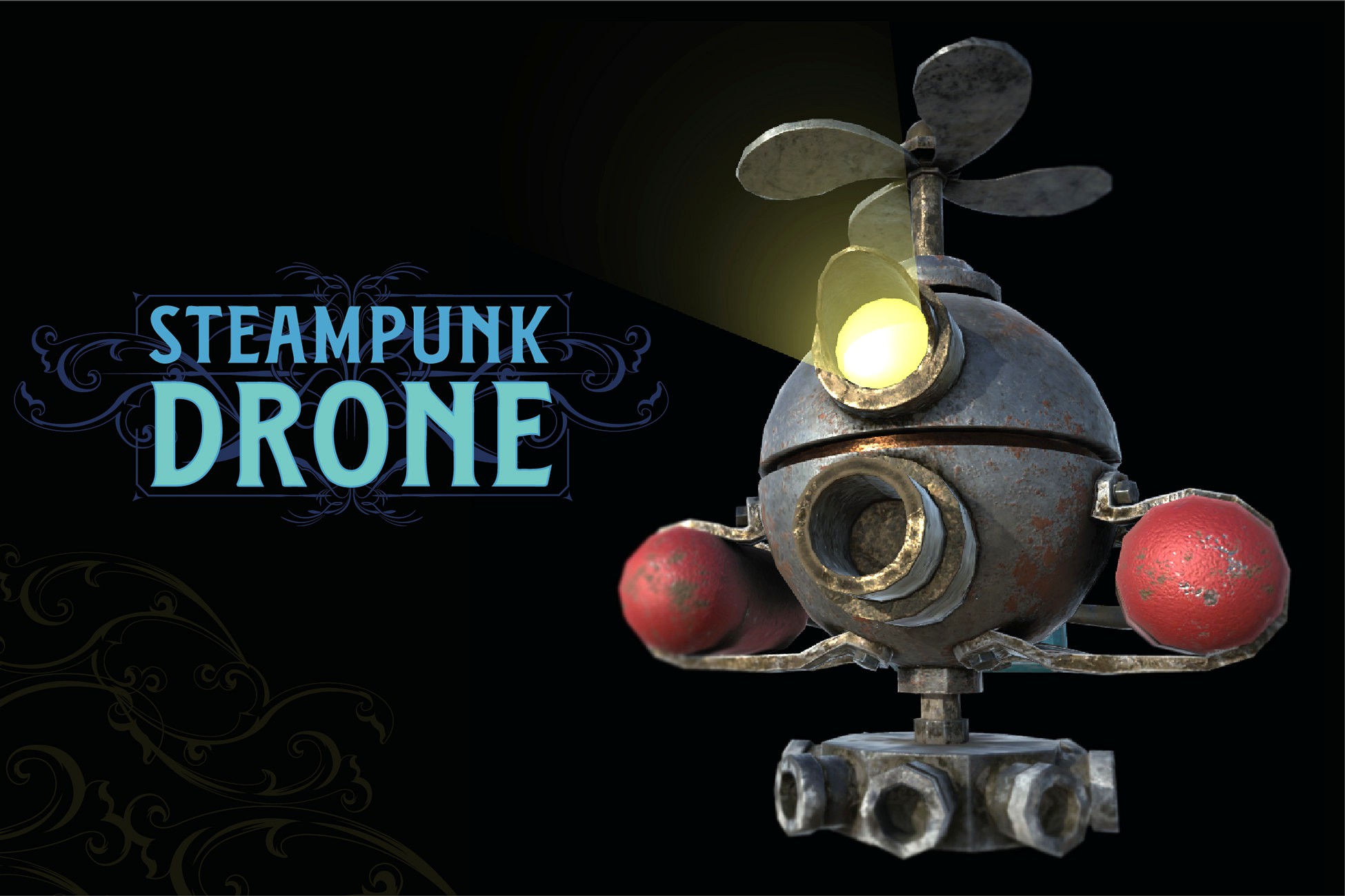 Sci-fi Retro Drone 3d model