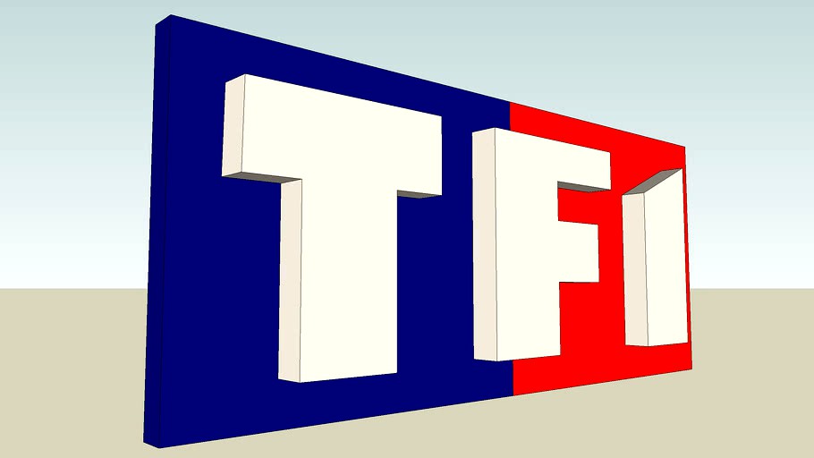 logo tf1 3d model