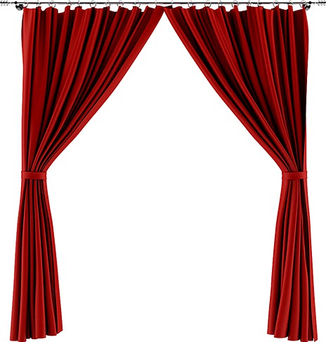 Red Curtains 3d model