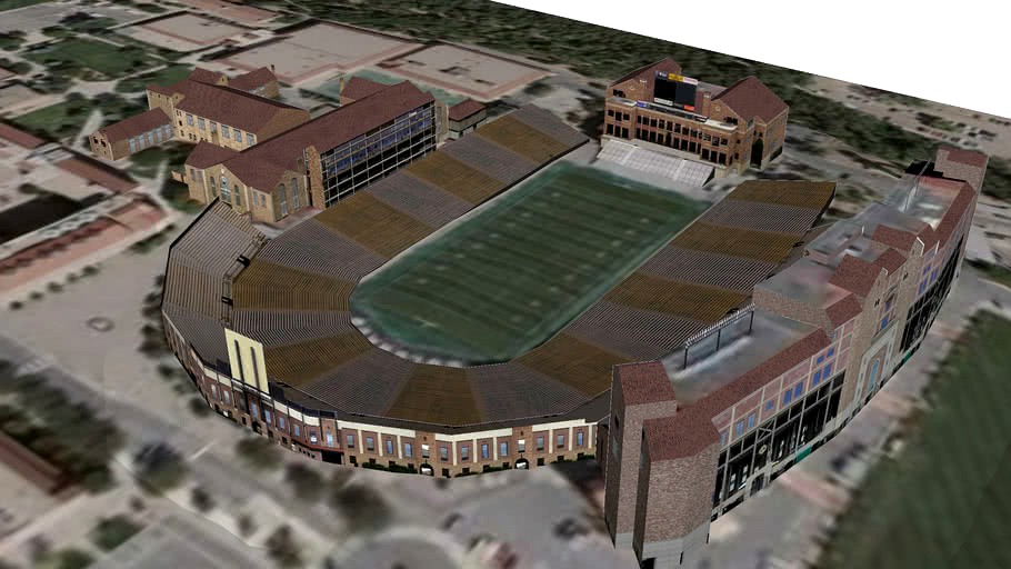 SPLIT - Model of Folsom Stadium, Balch Fieldhouse and Carlson Gymnasium 3d