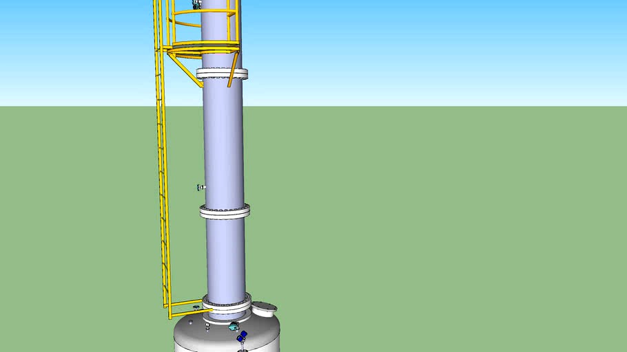 Distillation column 3d model