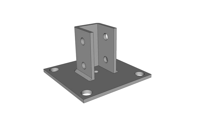 B-Line B280SQ Unistrut mount 3d model