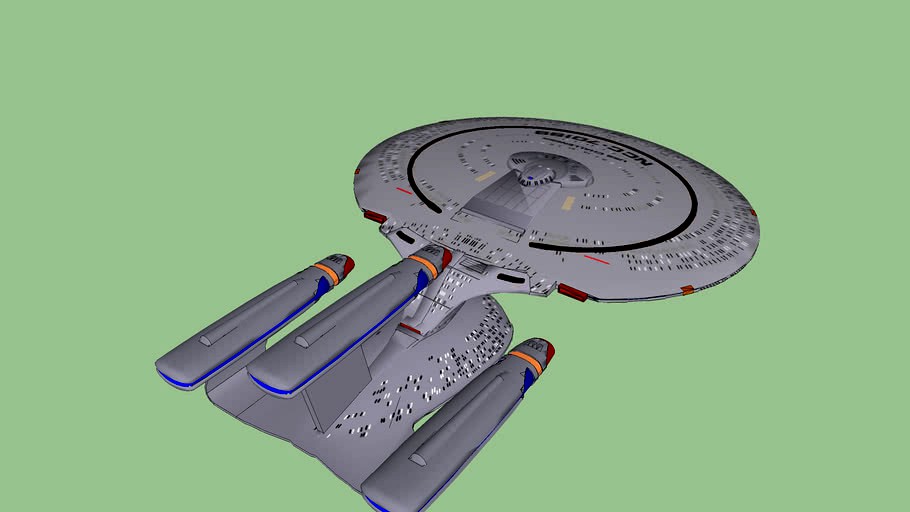 Refit Galaxy Class Starship 3d model