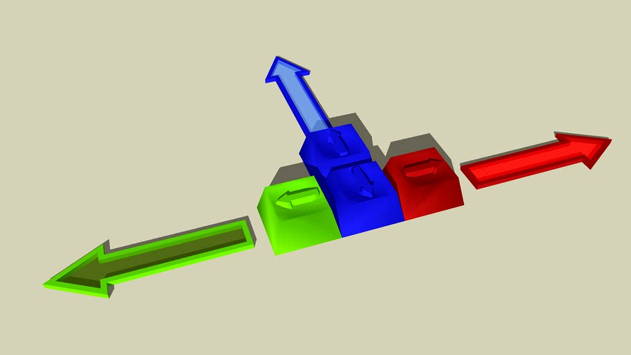 Sketchup Axis Directions 3d model
