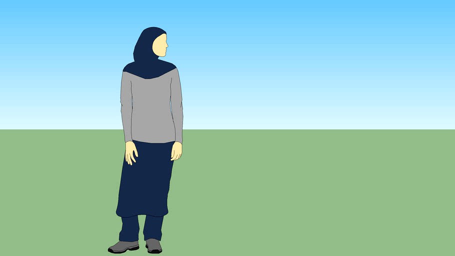 woman 2D 3d model