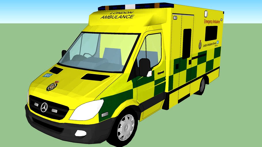 London Ambulance Service / Mercedes Sprinter / Emergency Ambulance 3d model
