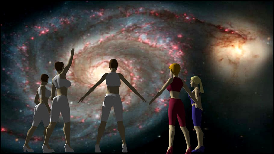 New set of five 3D Female base models