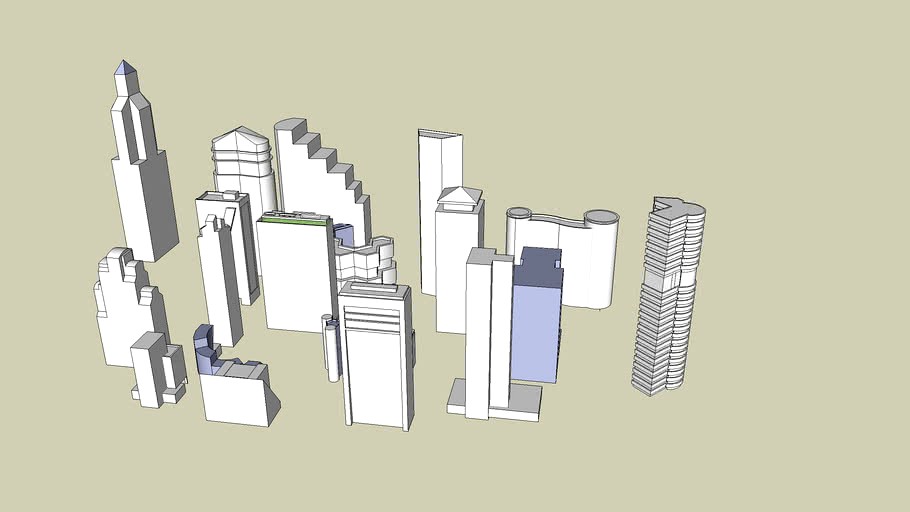 sample buildings 3d model