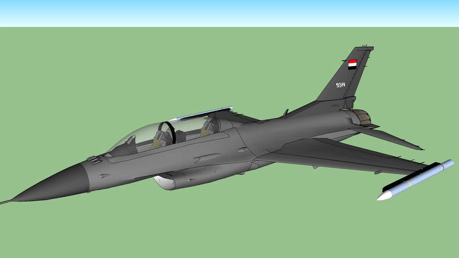 Egyptian F16 Supersonic Plane 3d model