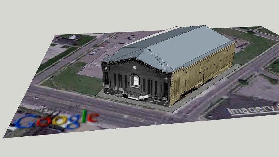 Olympia stadium Detroit from old pictures and plans 3d model