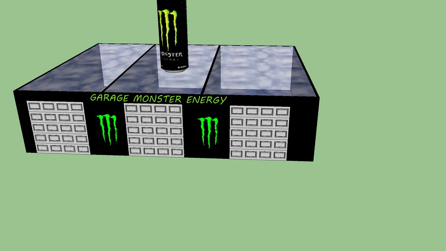 Garage monster energy 3d model