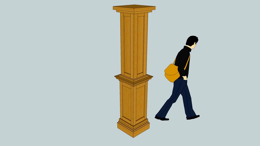 Wooden Column 3d model