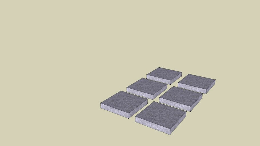 #267 Large Floor Tile Mold 3d model