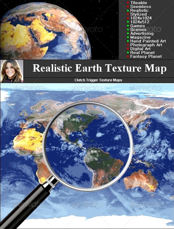 Earth Texture map 3d model