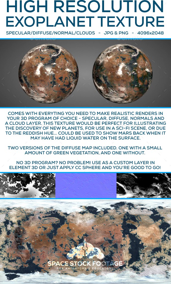 Exoplanet Texture 3d model