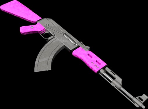Pink Ak-47 3d model