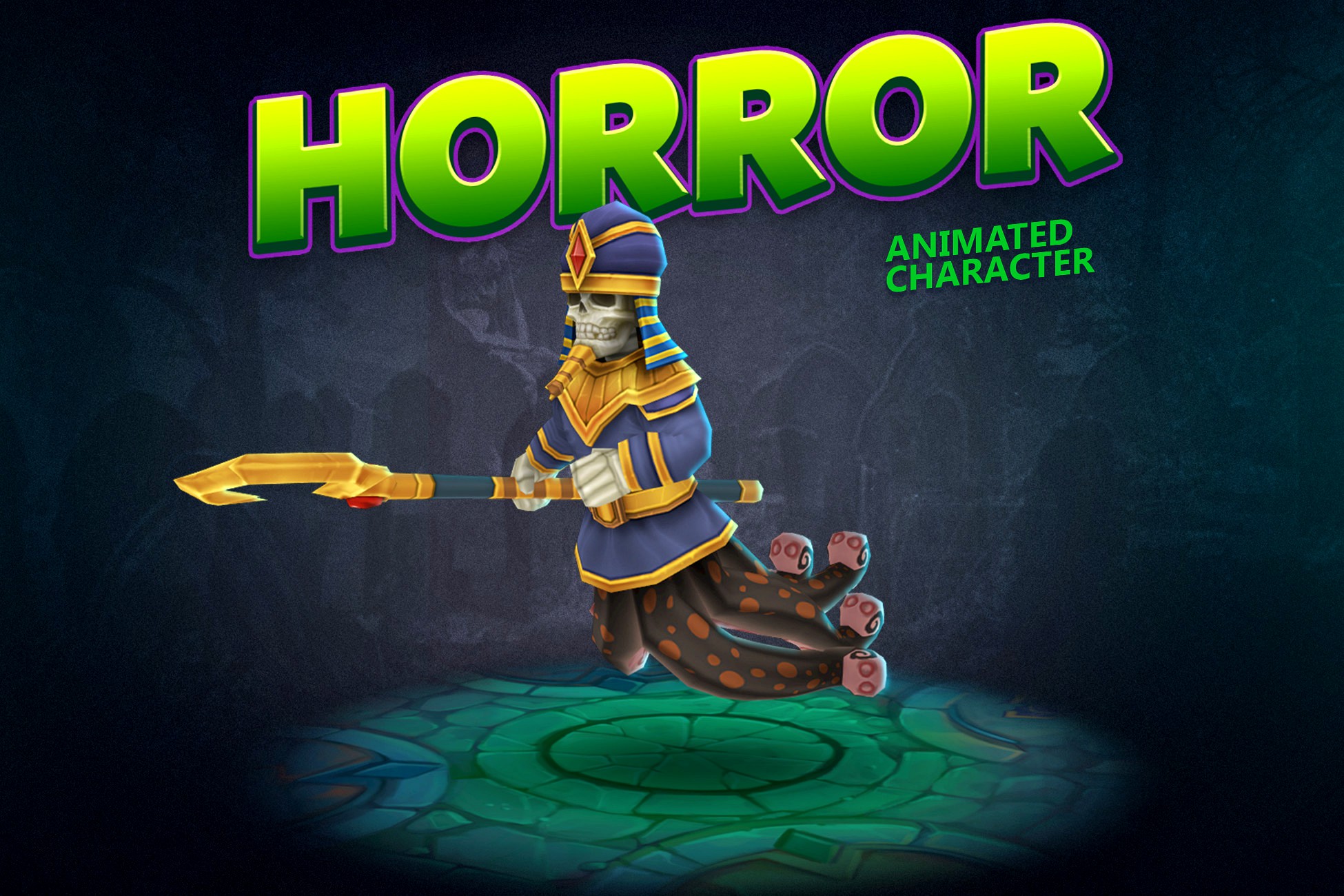 Horror animated character 3d model