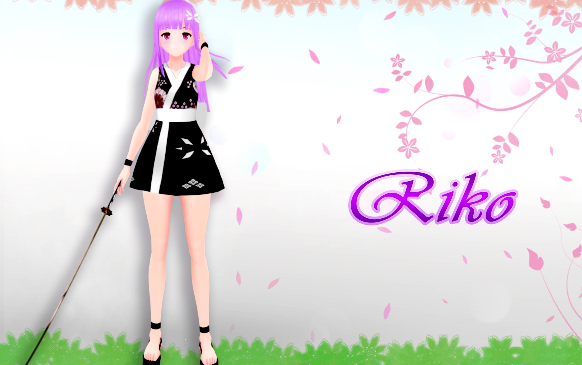 Riko: Anime-Style Character For Games And VRChat 3d model