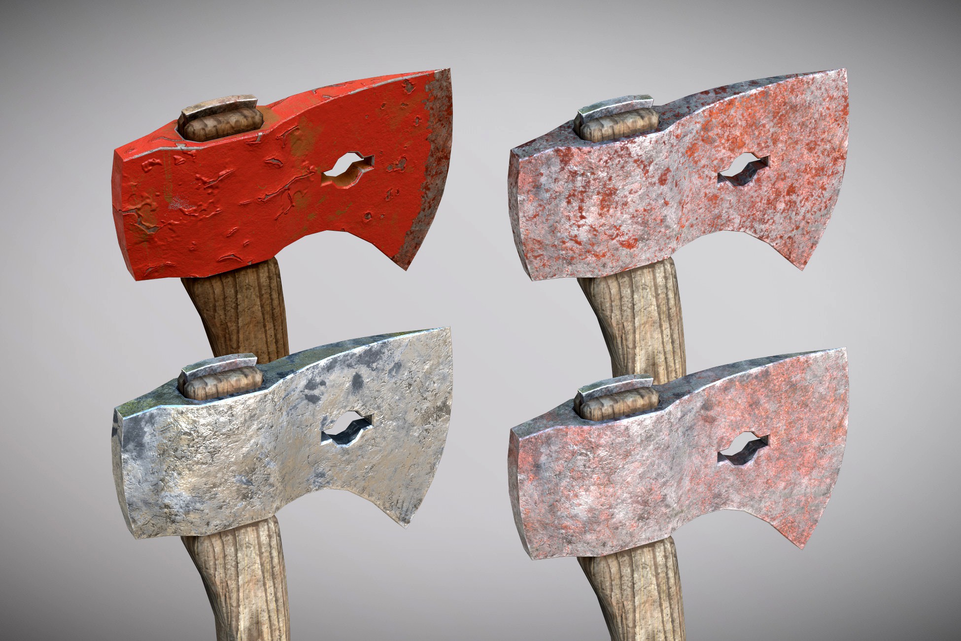 Old Rustic Axe 1920s 3d model