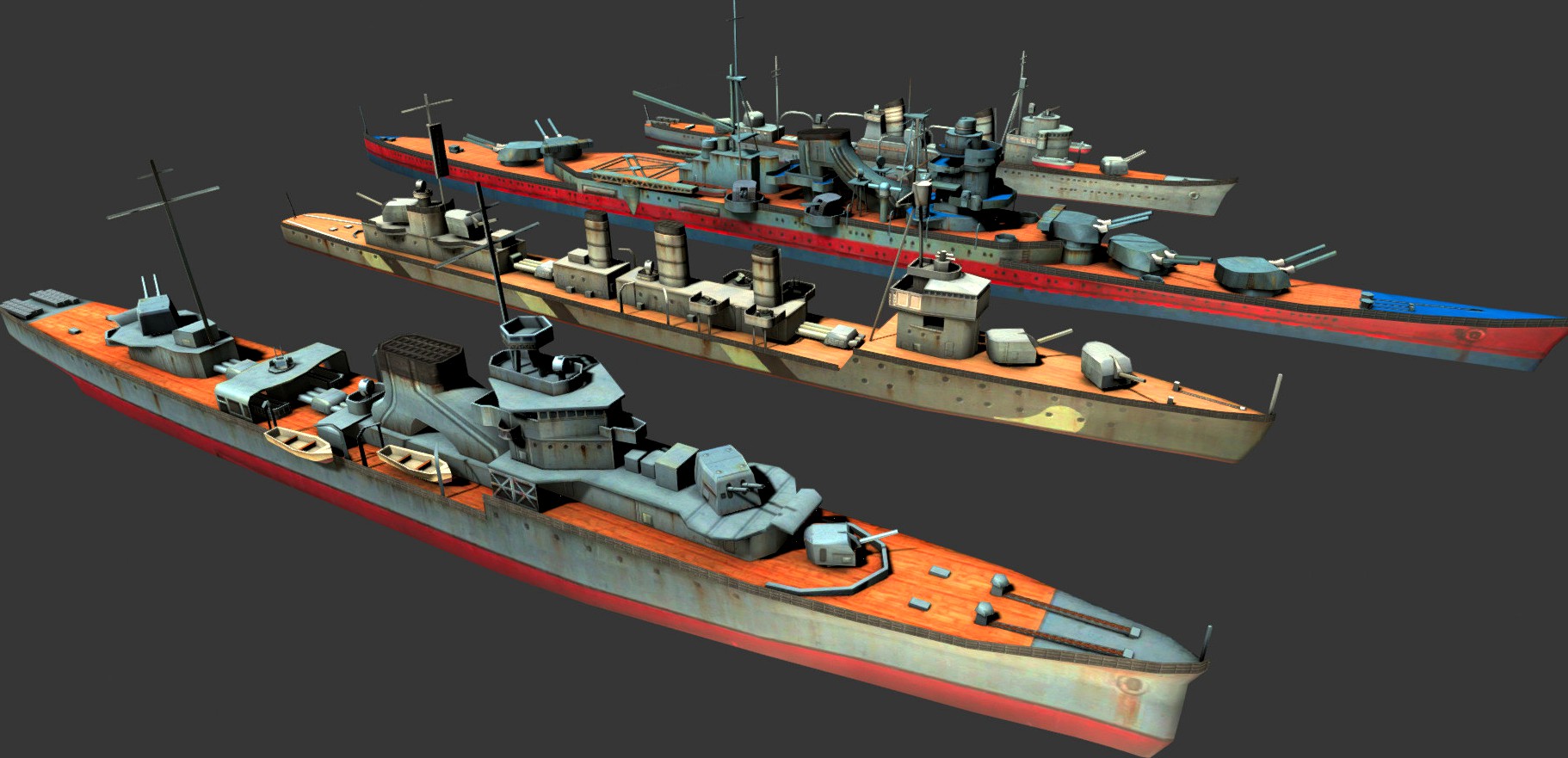 War Battle Ships 3d model