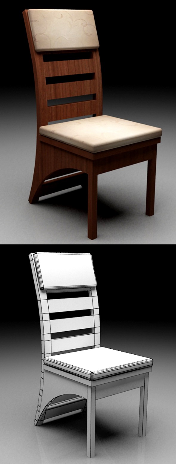 Realistic 3D Chair model