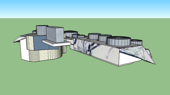 Rezervoari Luke Bar / Tanks in Port of Bar 3d model