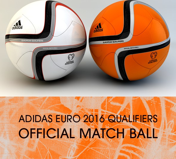 Adidas Euro 2016 Qualifiers Official match ball 3d model