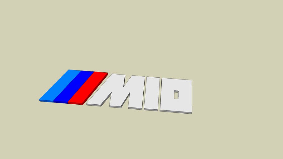 BMW M10 logo 3d model