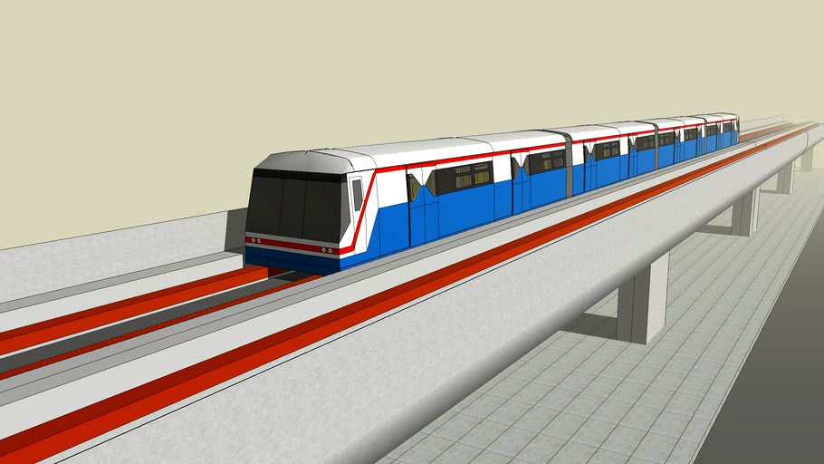 BTS, Bangkok Skytrain (Thailand) 3d model