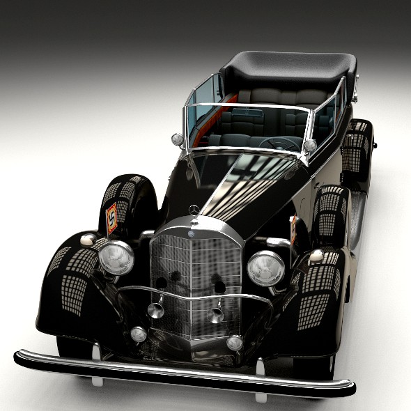 Mercedes 770k Grosser Nazi Staff Car 3d model