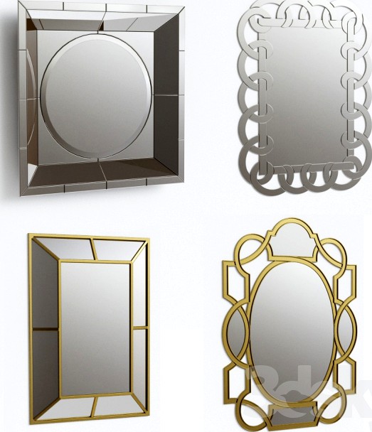 Set of mirrors 3d model