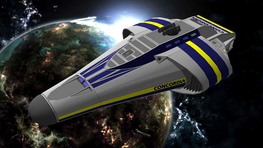 Traveller Beowulf-class Type-A Free Trader 3d model