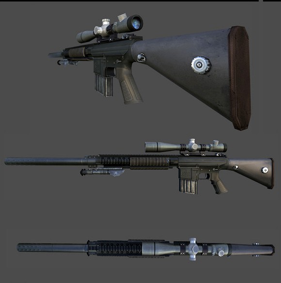 M110 Semi-Automatic Sniper 3d model