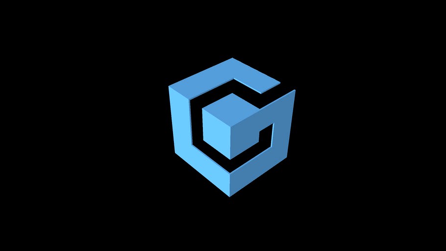 Game Cube logo 3d model