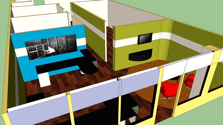 Proposed New Office Layout for TechBundle 3d model