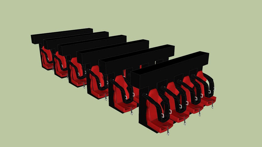 Inverted Rollercoaster Train 3d model