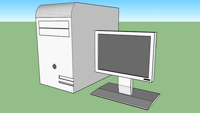 Computadora en 3D model