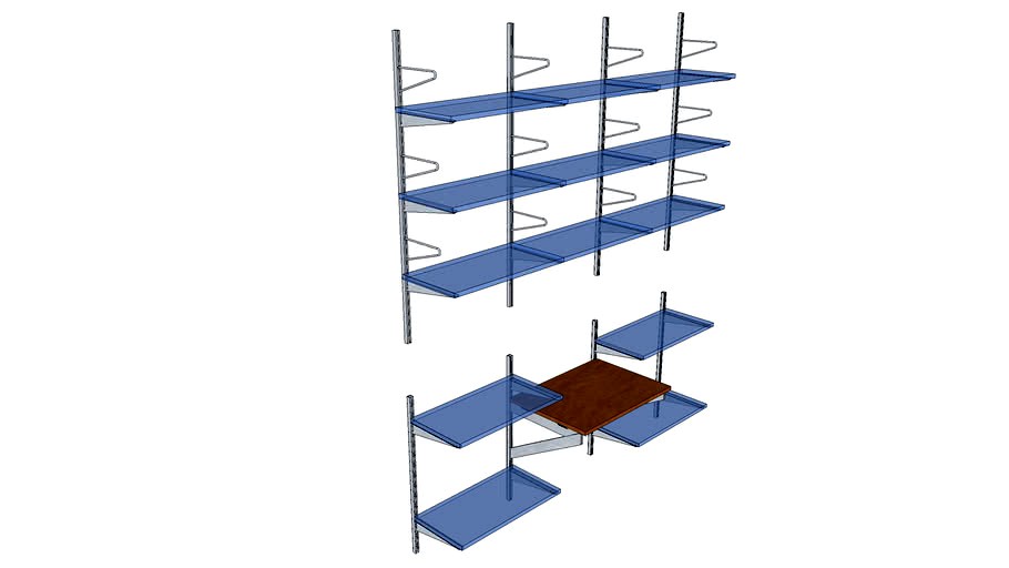 ISS Designs Modular Shelving - Wall Mounted System With 25'W ...