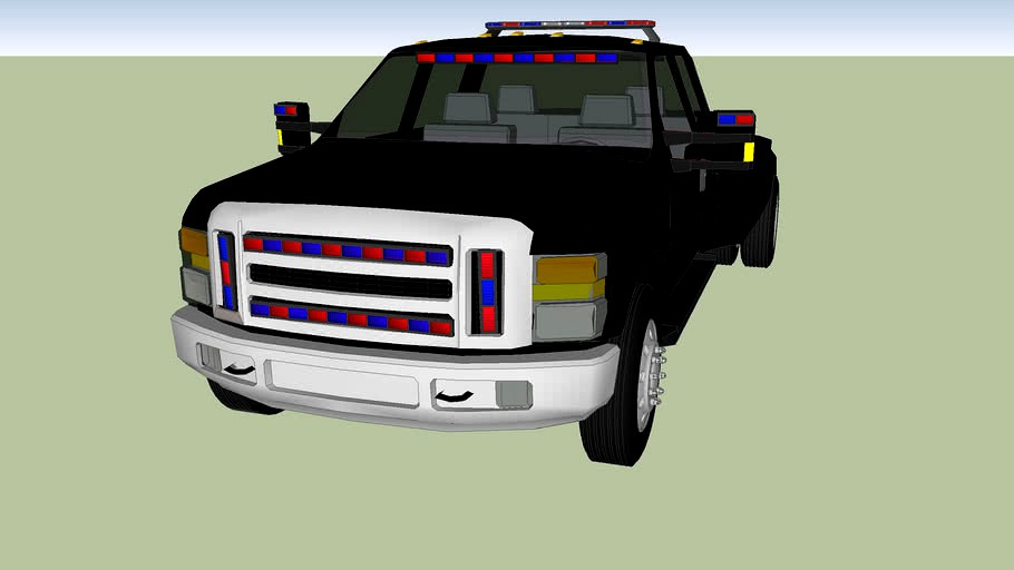 F-350 Dually Police Truck 3d model