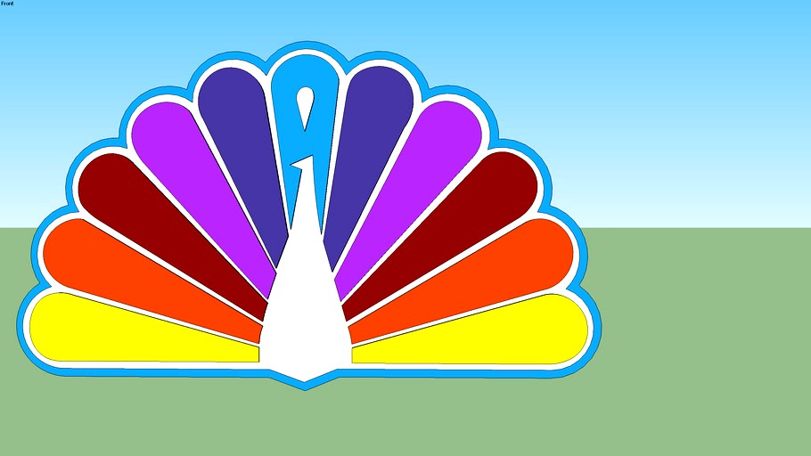NBC Peacock Logo (1980-1986) 3d model