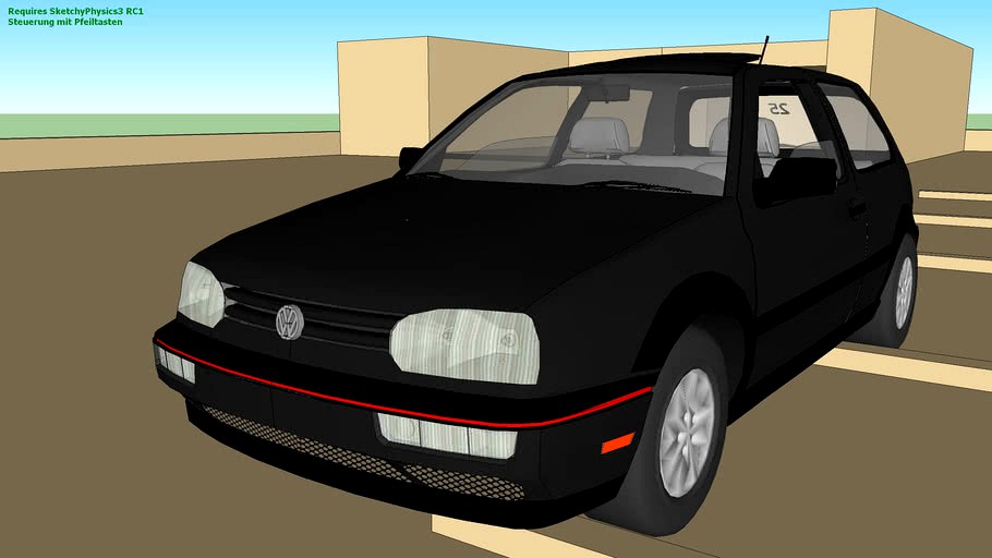 VW Golf III 3d model